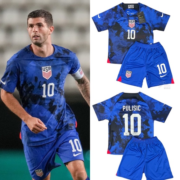 Nike | Shirts & Tops | New Usa Pulisic Away Kids Soccer Jersey Kit ...